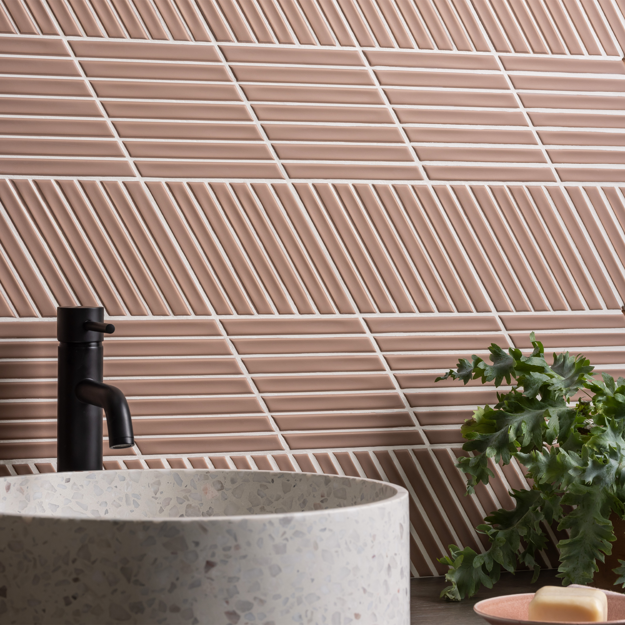Argyle A Parallelogram Terracotta Matt Wall Tiles 150 x 259mm