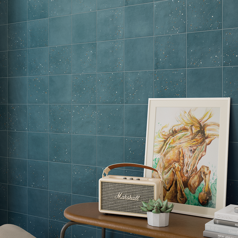 Stonehouse Studio Artisan Blue Terrazzo Effect Wall and Floor Tiles 150 ...