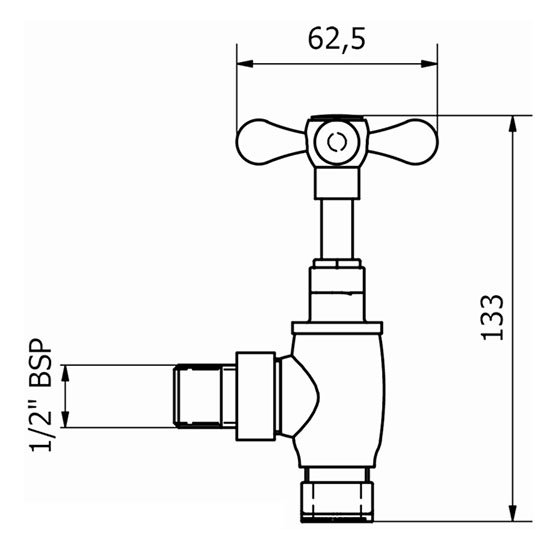 Ashford Chrome Angled Traditional Radiator Valves | Victorian Plumbing