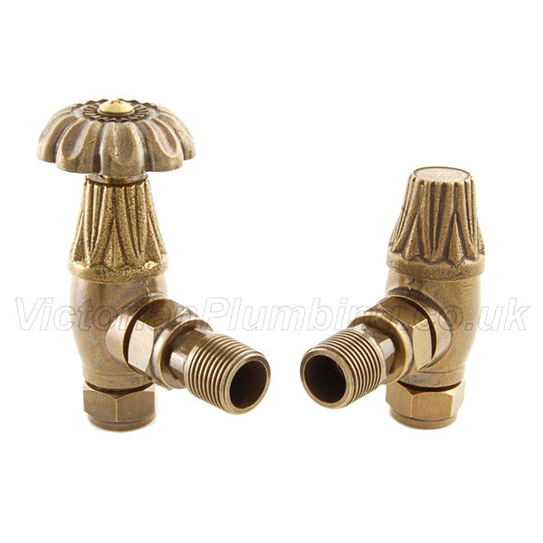 Aster Traditional Manual Radiator Valves - Brass at Victorian Plumbing UK