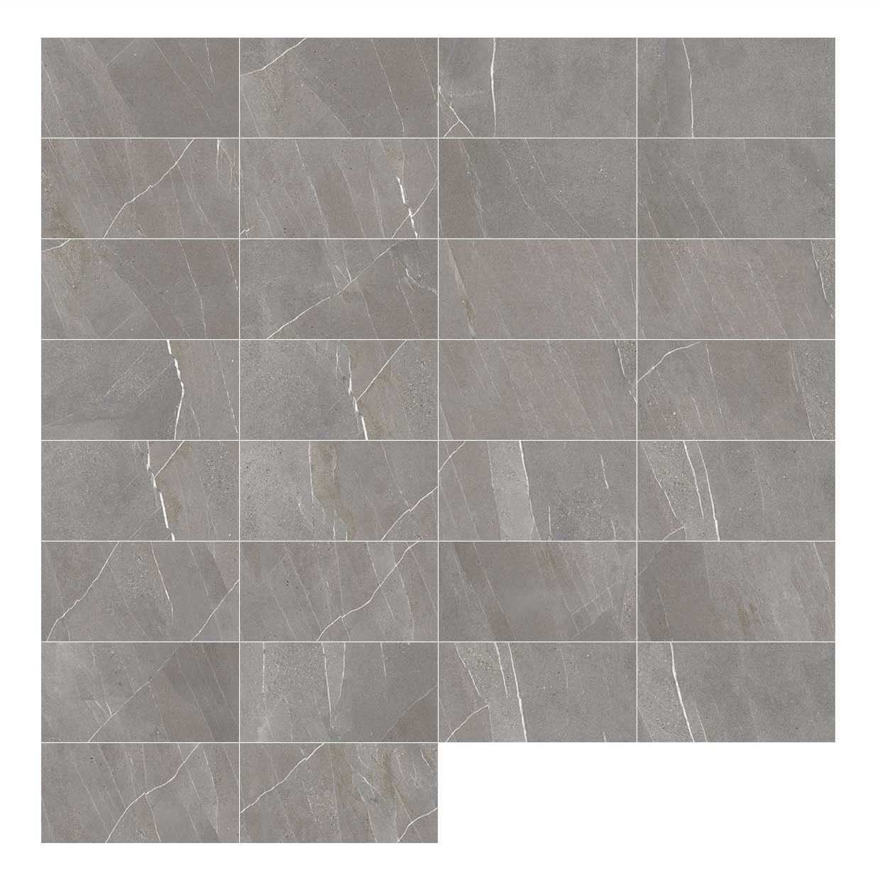 Atakora Dark Grey Stone Effect Wall and Floor Tiles - 300 x 600mm