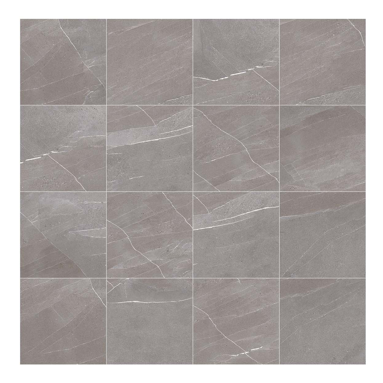 Atakora Dark Grey Stone Effect Wall and Floor Tiles - 600 x 600mm
