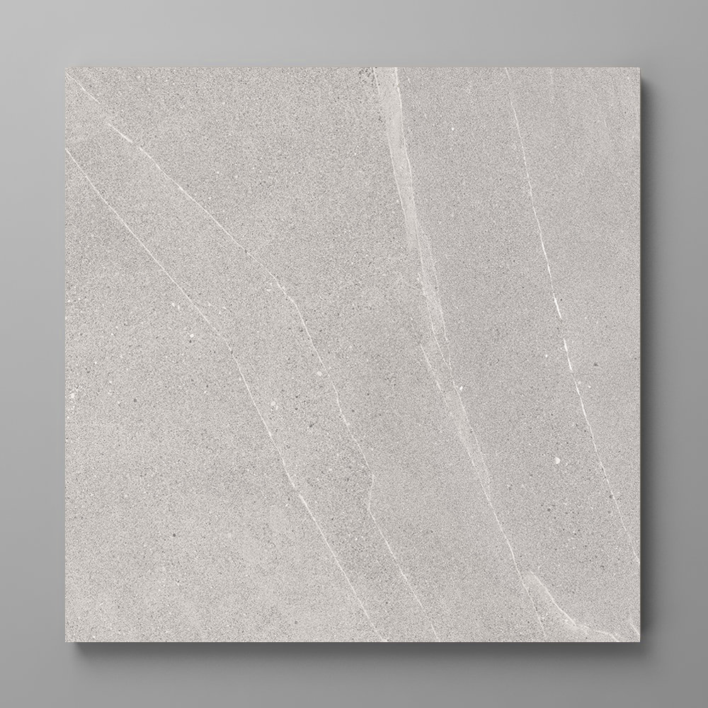 Atakora Light Grey Stone Effect Wall and Floor Tiles - 600 x 600mm