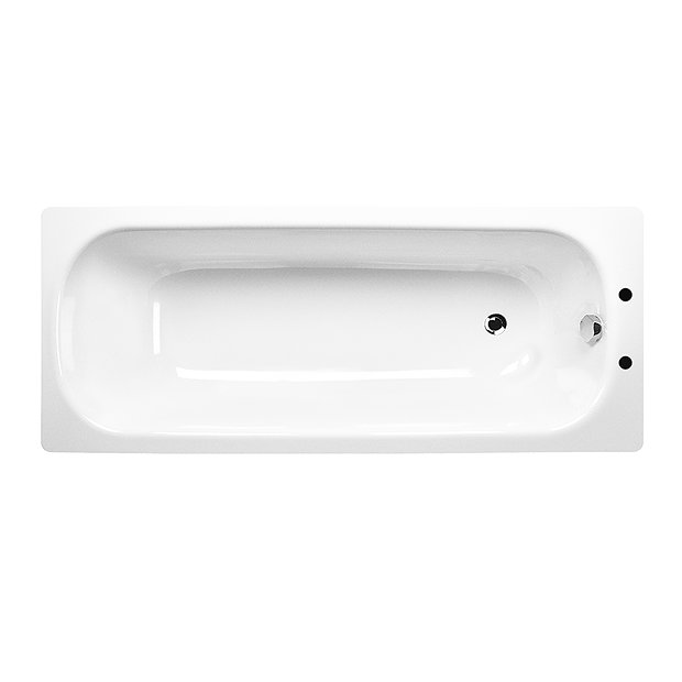 Aurora 1700 x 700mm 2TH Steel Enamel Bath | Victorian Plumbing UK