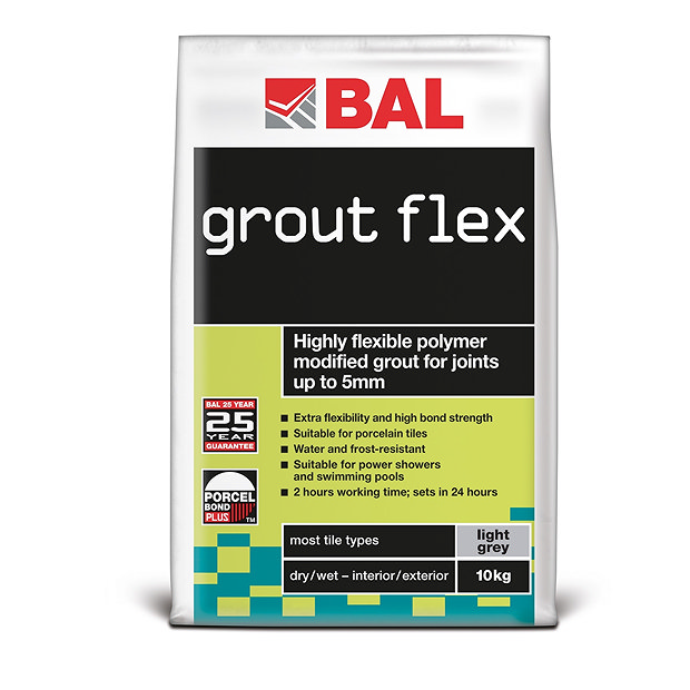 BAL Grout Flex One Wall and Floor Tile Grout - 10kg