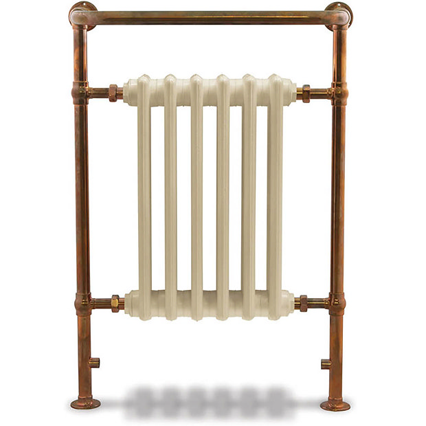 Bampton Traditional 960 x 675mm Heated Towel Radiator - Copper