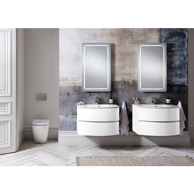 Bauhaus Svelte Two Drawer Vanity Unit & Basin | Victorian Plumbing