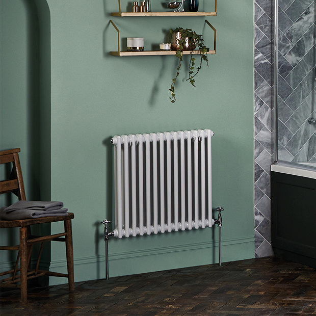 Bayswater Nelson White Double Column Radiator (600 x 650mm)