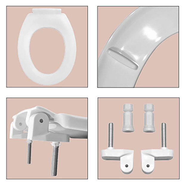 Bemis Kensey Anti-Vandal Ultra-Fix Toilet Seat - White
