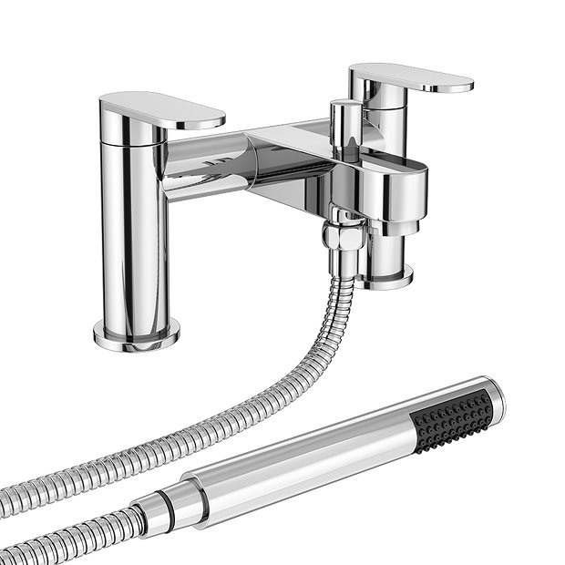 Bosa Bath Shower Mixer Taps + Shower Kit - Chrome | Victorian Plumbing ...