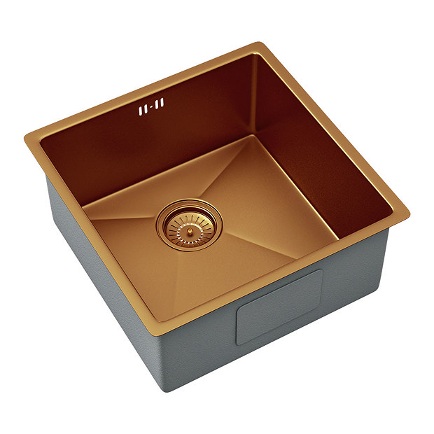 Bower 1.0 Bowl Brushed Copper Undermount Stainless Steel Kitchen Sink ...