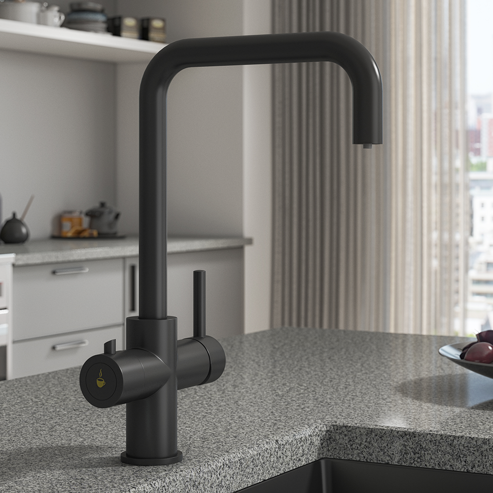 Bower 4-in-1 Instant Boiling Water Tap with Chiller - Matt Black