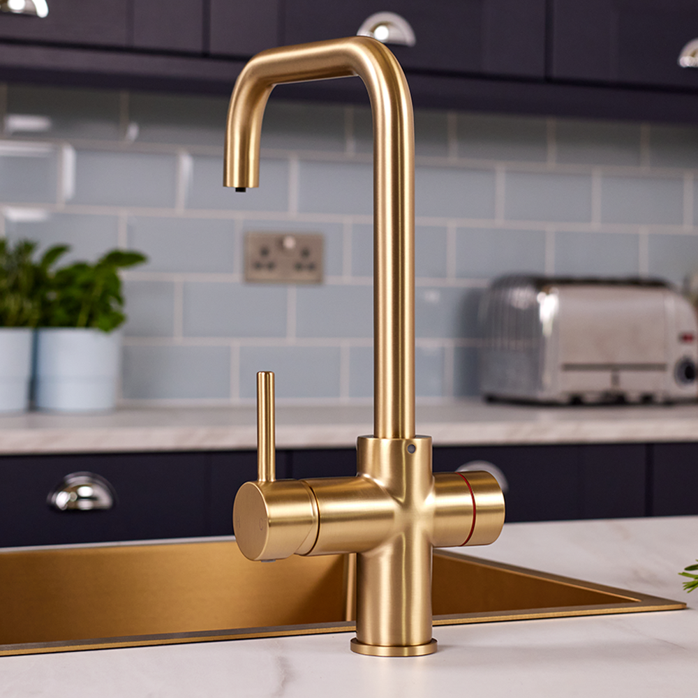 Bower Biometric Control 3-in-1 Instant Boiling Water Tap - Brushed Brass