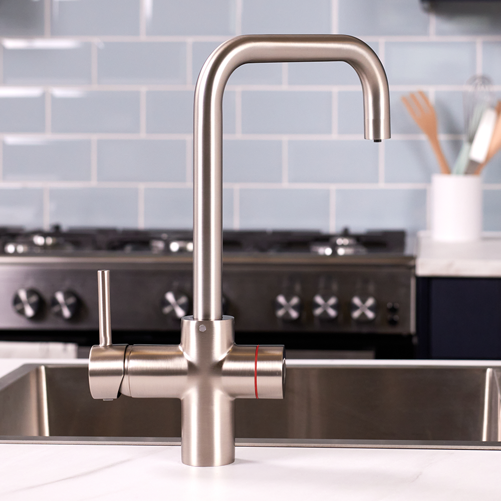 Bower Biometric Control 4-in-1 Instant Boiling Water Tap - Brushed Steel