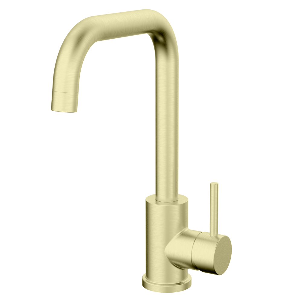 Bower Edmonton Modern Brushed Brass Kitchen Mixer Tap | Victorian Plumbing