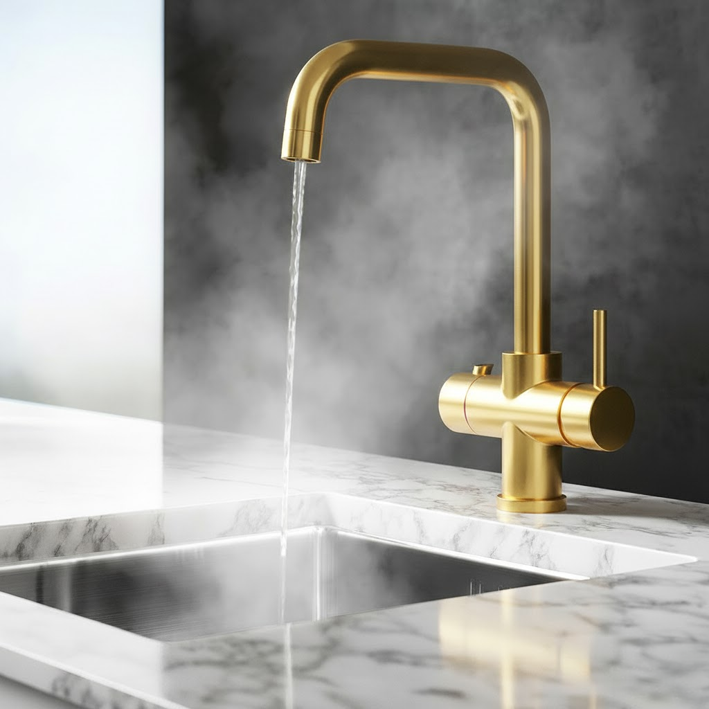 Bower Palma Instant Boiling Water Tap With Boiler & Filter - Brushed ...