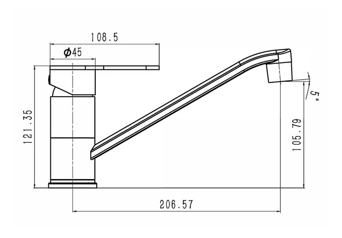 Bower Single Lever Kitchen Sink Mixer Tap with Swivel Spout - Brushed ...
