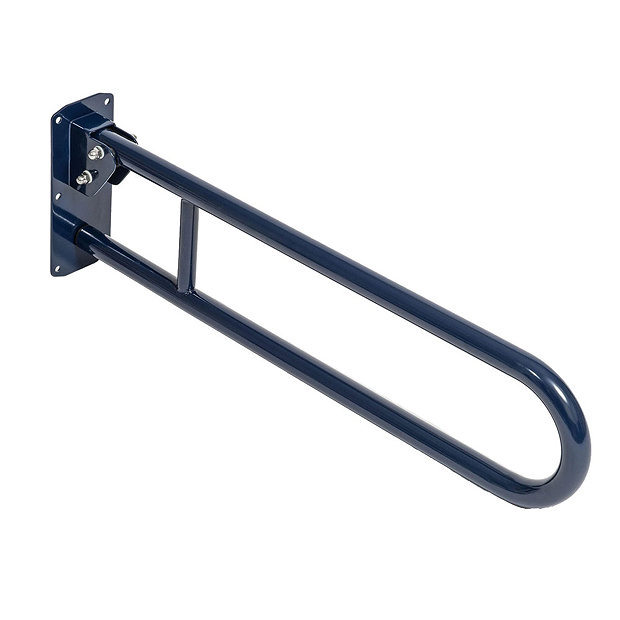 Bristan 800mm Hinged Grab Rail | Blue Aluminium | Victorian Plumbing