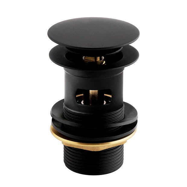 Bristan Black Round Basin Clicker Waste