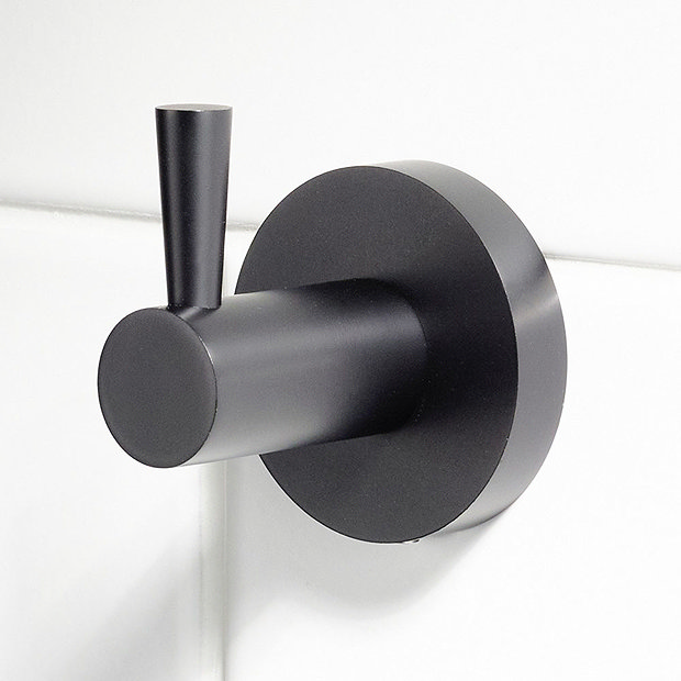Bristan Black Round Robe Hook