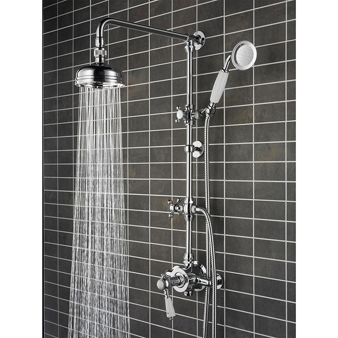 Bristan - Cardinal Thermostatic Surface Mounted Shower w/ Rigid Riser ...