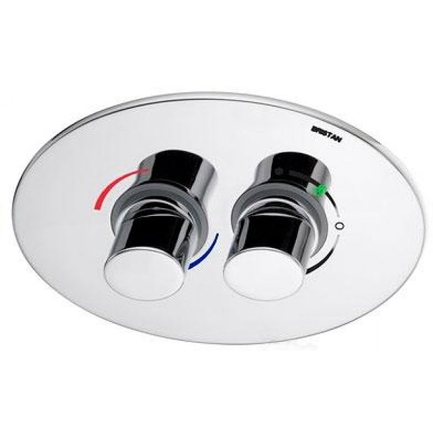 Bristan - Oval Thermostatic Concealed Dual Control Shower Valve w ...