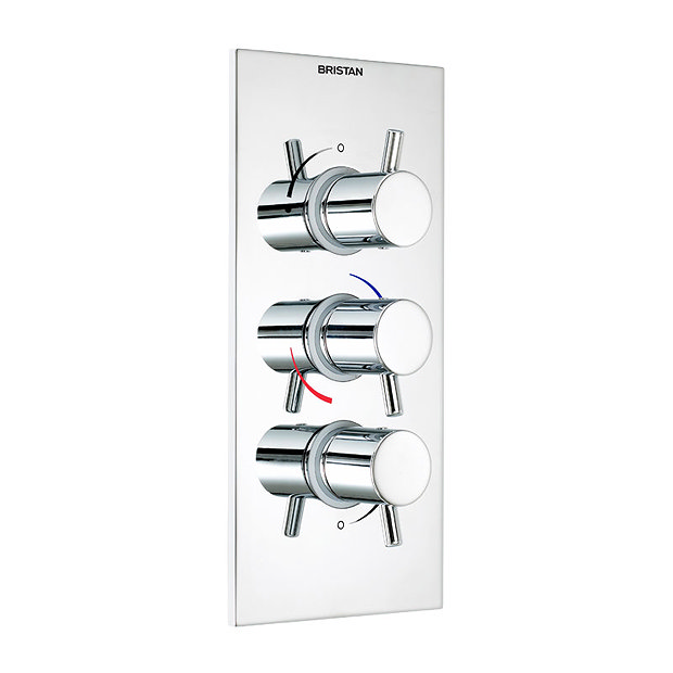 Bristan - Prism Thermostatic Recessed Mounted Triple Shower Valve ...
