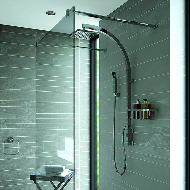 Bristan - Qube Thermostatic Inline Vertical Shower Pole w/ Integral ...