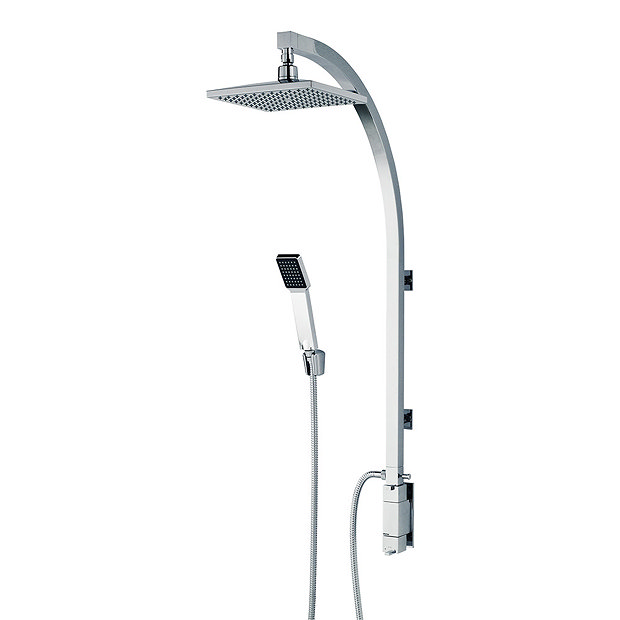Bristan - Qube Thermostatic Inline Vertical Shower Pole w/ Integral ...