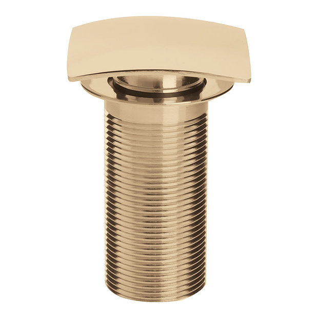 Bristan Square Unslotted Clicker Basin Waste - Gold