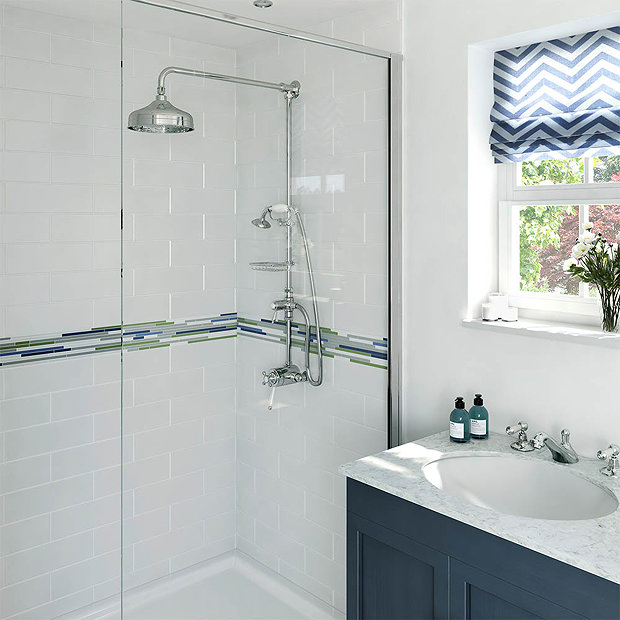 Bristan - Trinity Thermostatic Surface Mounted Shower w/ Rigid Riser ...