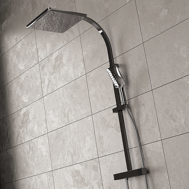 Bristan Vertico Thermostatic Exposed Bar Shower with Rigid Riser - VR-SHXDIVFF-C