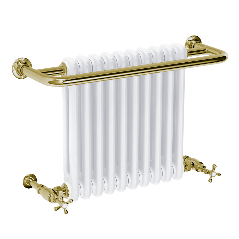 Bromley Vintage Gold Traditional Wall Hung Towel Rail Radiator (742 x ...