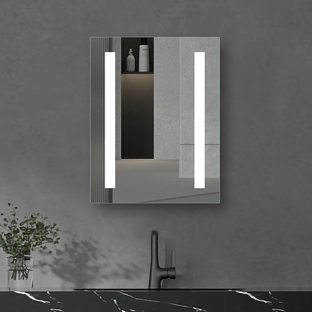 Brooklyn 390 x 500mm Battery Operated Illuminated LED Mirror ...