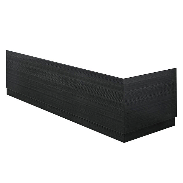 Brooklyn Black Wood Effect Bath Panel Pack | Victorian Plumbing UK