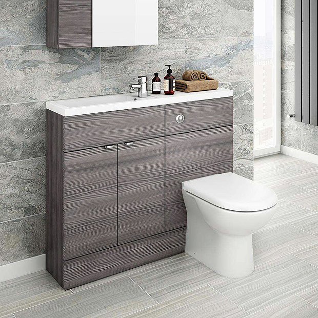Brooklyn Grey Avola Slimline Combination Furniture Pack - 1100mm Wide ...