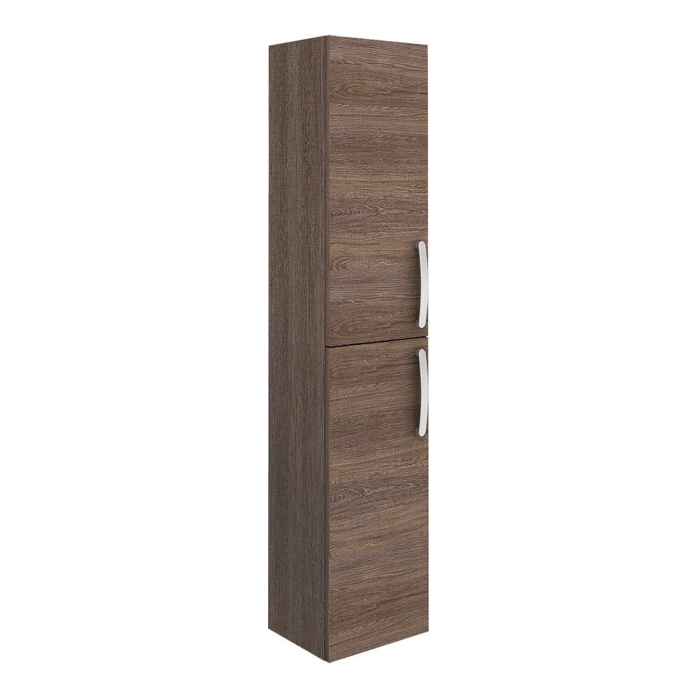 Brooklyn Mid Oak Wall Hung 2 Door Tall Storage Cabinet | Victorian ...