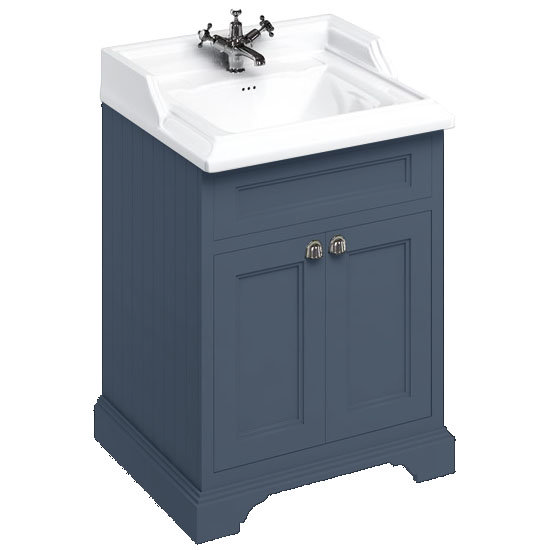 Burlington 65 2-Door Vanity Unit & Classic Basin - Blue