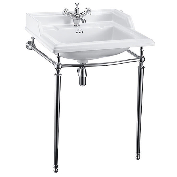 Burlington Classic 65cm Basin and Chrome Basin Stand at Victorian ...