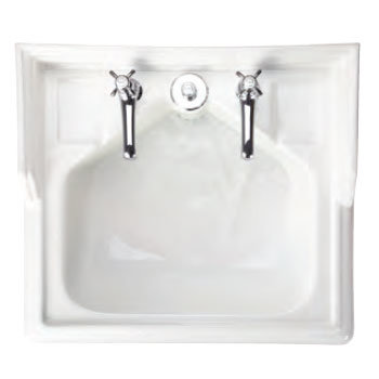 Burlington Classic 2TH Basin with Invisible Overflow Waste with Vanity ...