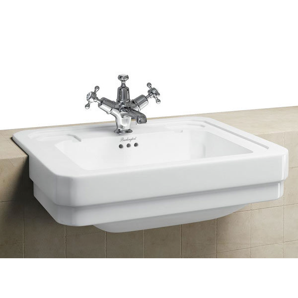 Burlington Classic Semi Recessed 58cm Basin - B12 at Victorian Plumbing UK
