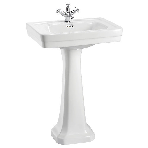 Burlington Contemporary Medium Basin and Pedestal - Various Tap Hole ...