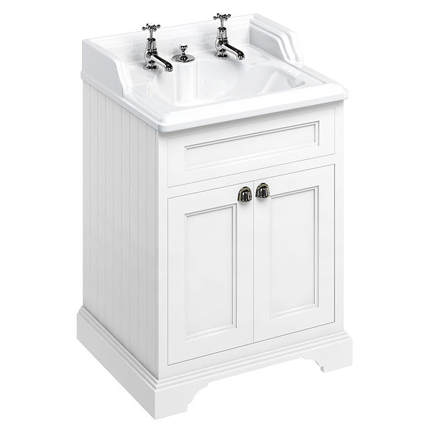 Burlington 65 2-Door Vanity Unit & Classic Invisible Overflow/Waste ...