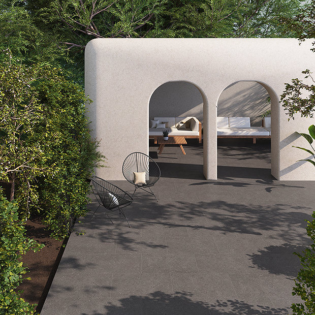 Calla Outdoor Anthracite Wall & Floor Tile - 600 x 900mm