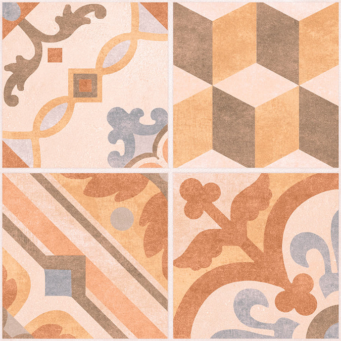 Carmona Patterned Floor Tiles - 333 x 333mm