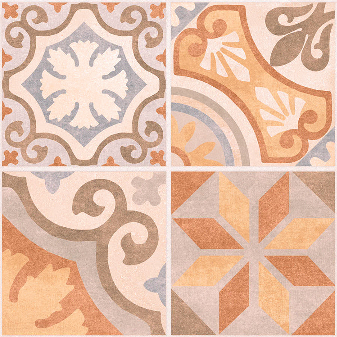 Carmona Patterned Floor Tiles - 333 x 333mm