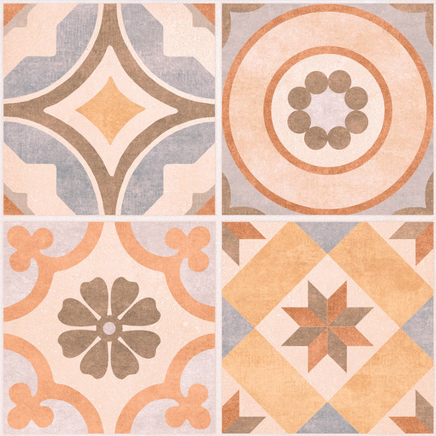 Carmona Patterned Floor Tiles - 333 x 333mm