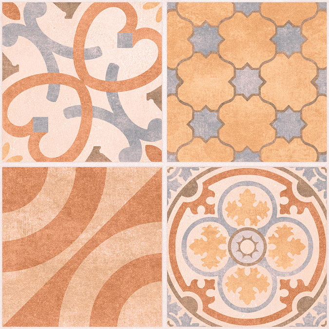 Carmona Patterned Floor Tiles - 333 x 333mm