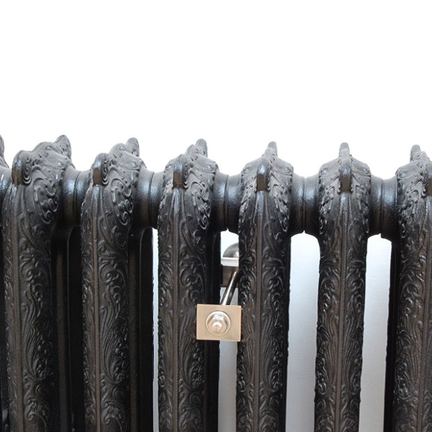 Cast Iron Radiator Luxury Wall Stay Bracket - Satin Nickel