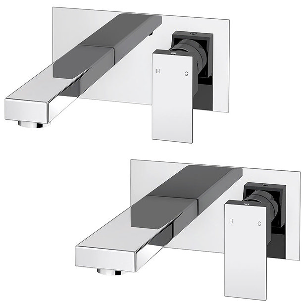 Cast Wall Mounted Tap Package (Bath + Basin Tap) | Victorian Plumbing UK